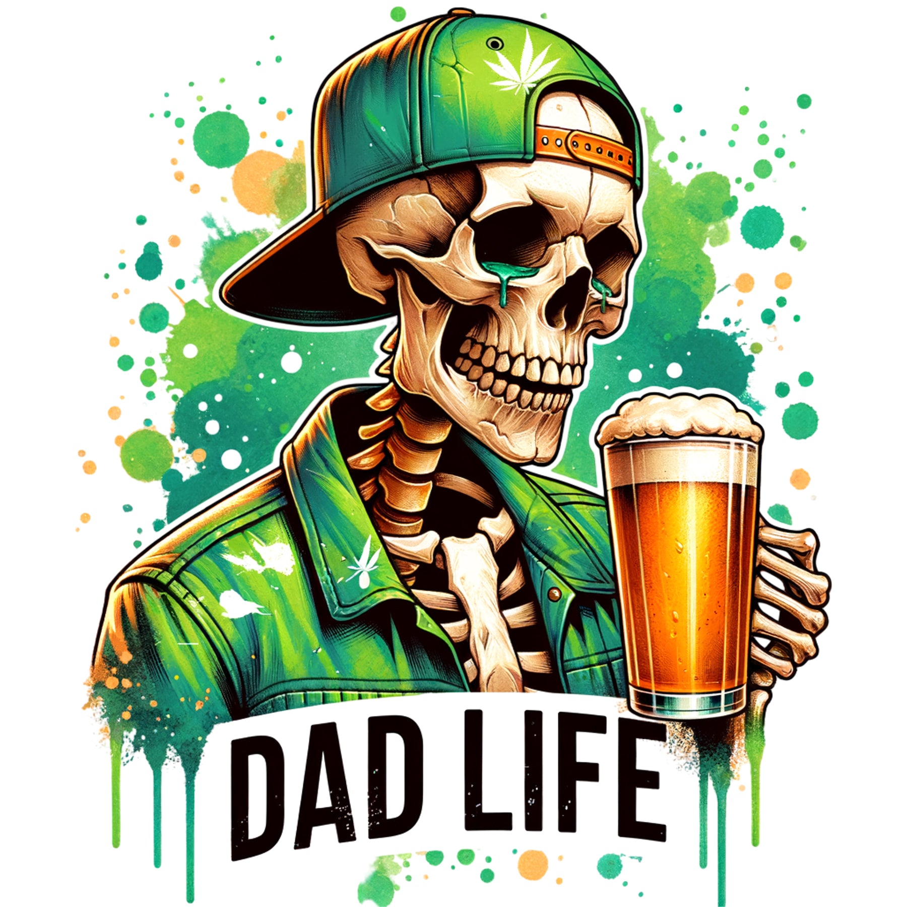 Dad Life Green - DTF Transfer – SnappyDTF.com