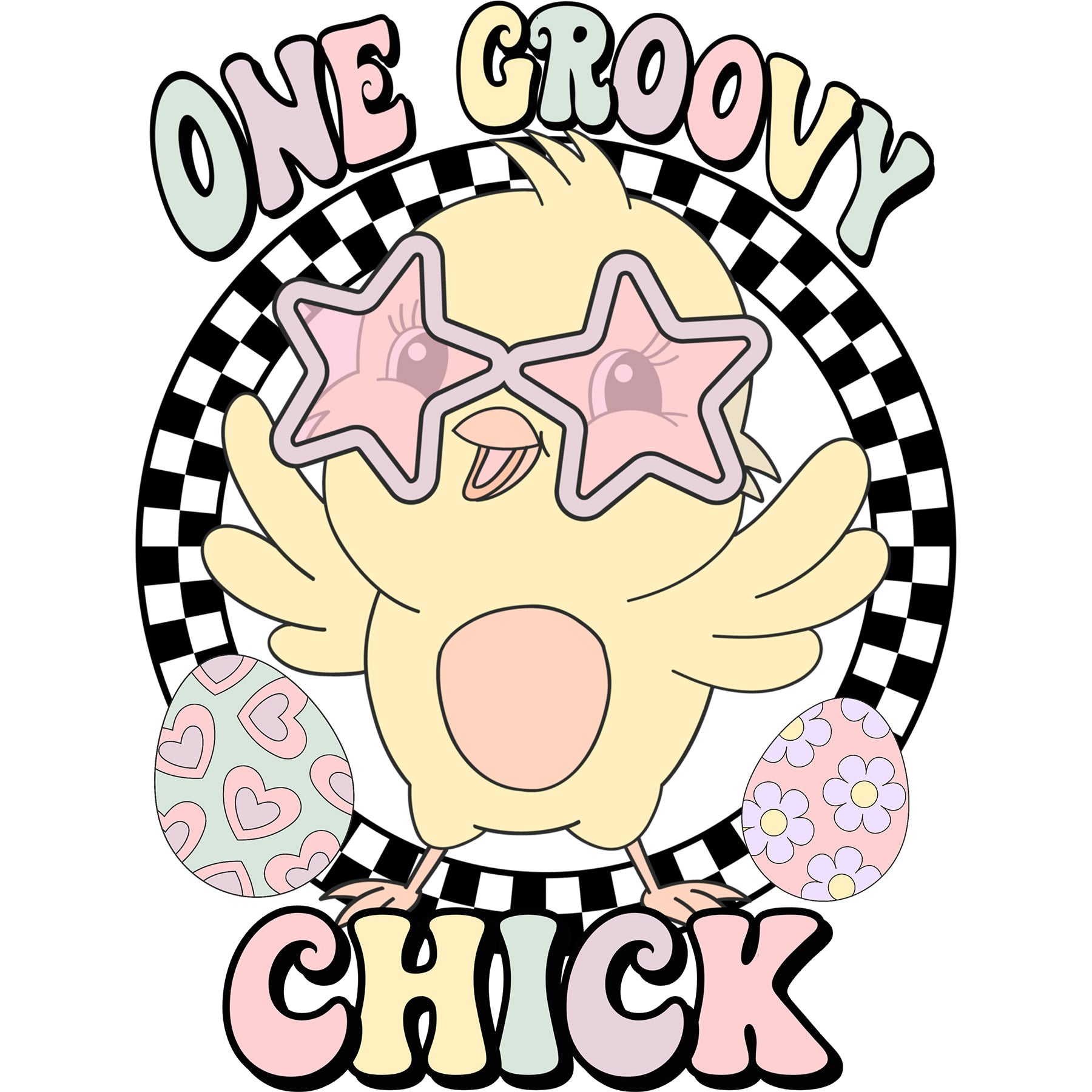 One Groovy Chick - DTF Transfer – SnappyDTF.com
