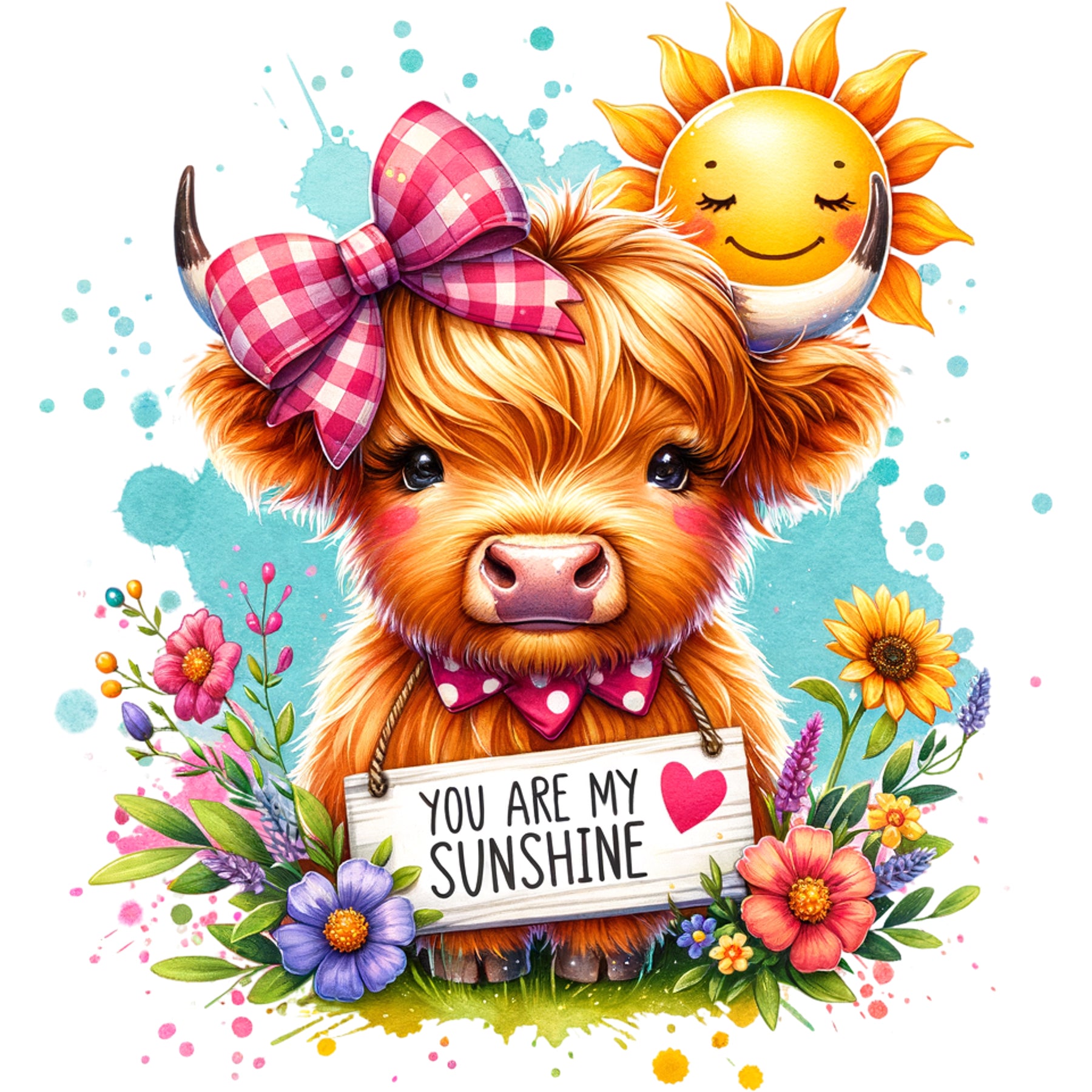You Are My Sunshine Cow - DTF Transfer – SnappyDTF.com