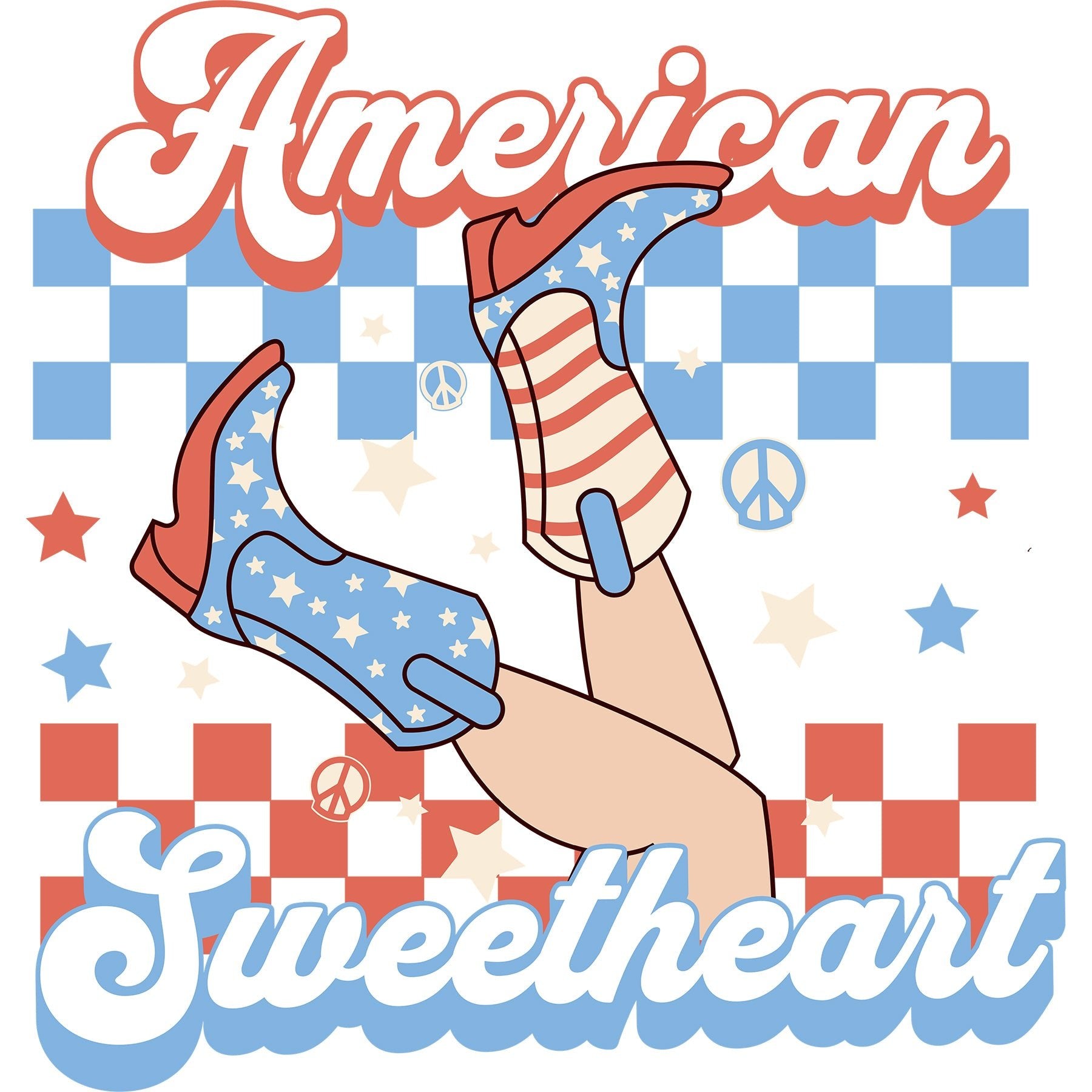 American Sweetheart Boots - DTF Transfer – SnappyDTF.com